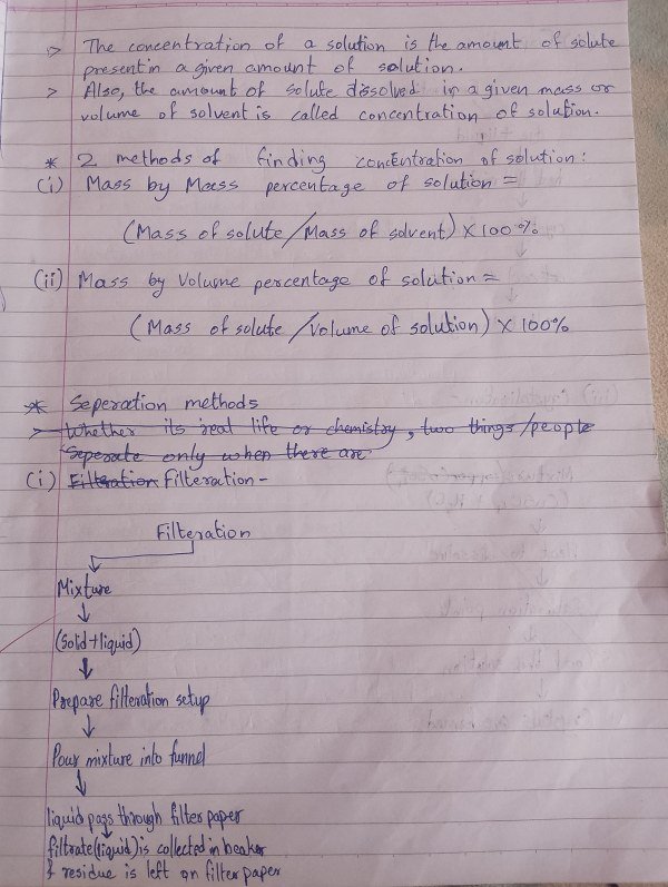 Class 9th cbse science lesson Is Matter around us Pure notes 4th page ...